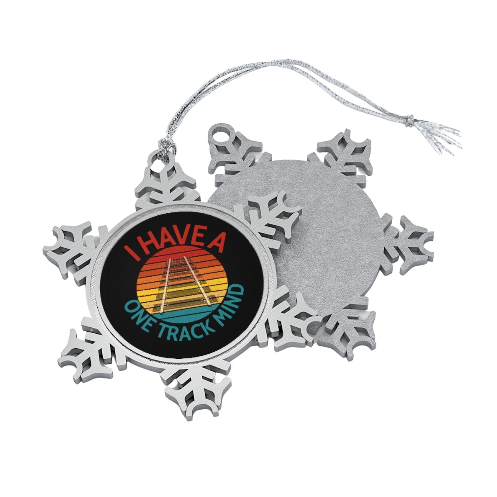 Pewter Snowflake Railroad Ornaments | Train Christmas Décor Collection ...